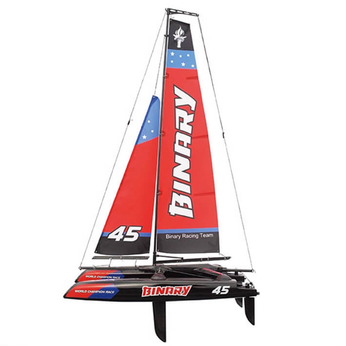 CML JOYSWAY BINARY 400MM MINI CATAMARAN SAILBOAT RTR RED by Penn Models ...